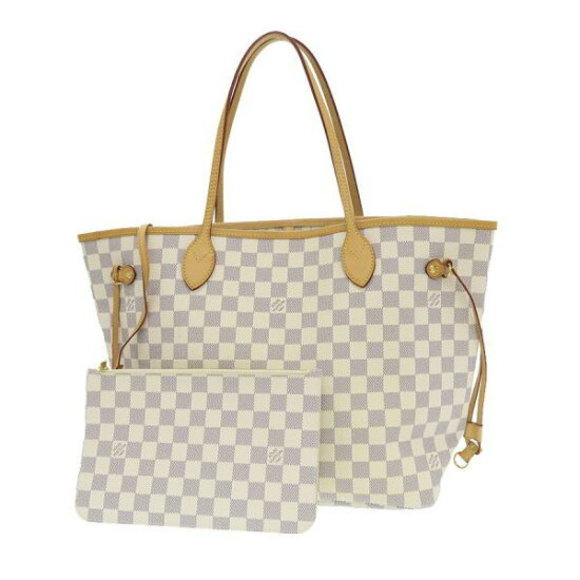Louis Vuitton | Bags | Louis Vuitton Azur White Neverfull Mm Usa | Poshmark